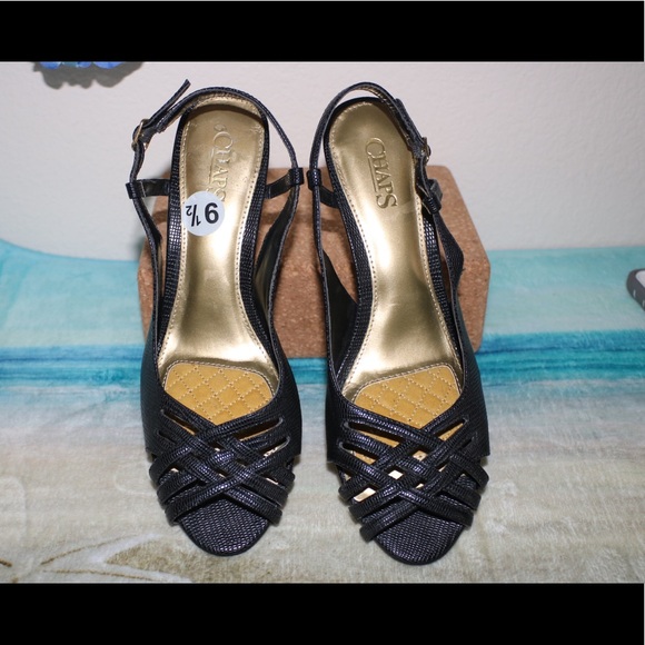 Chaps | Shoes | Chaps Womens Slingback Open Toe Wedge Sandals | Poshmark